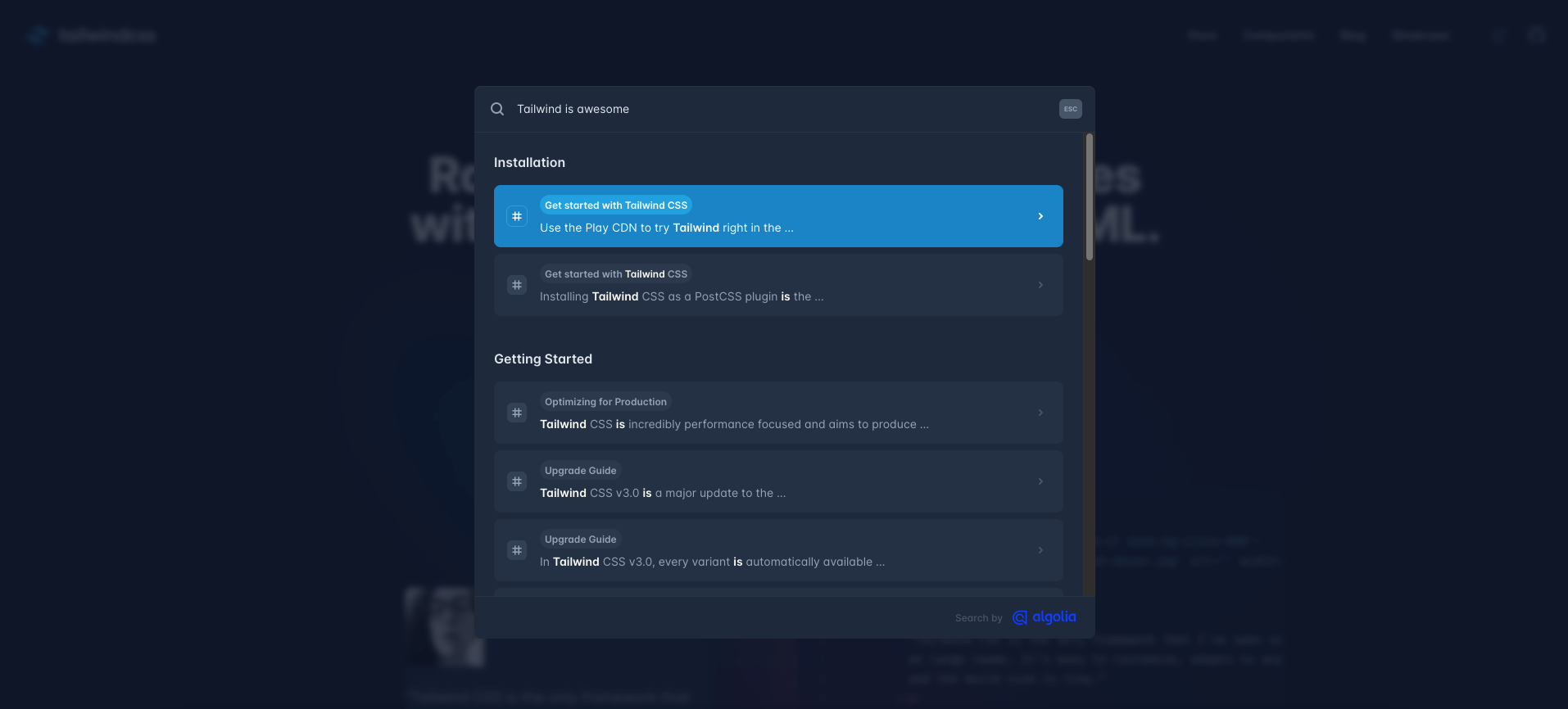 Custom integration of Algolia search in Ghost CMS